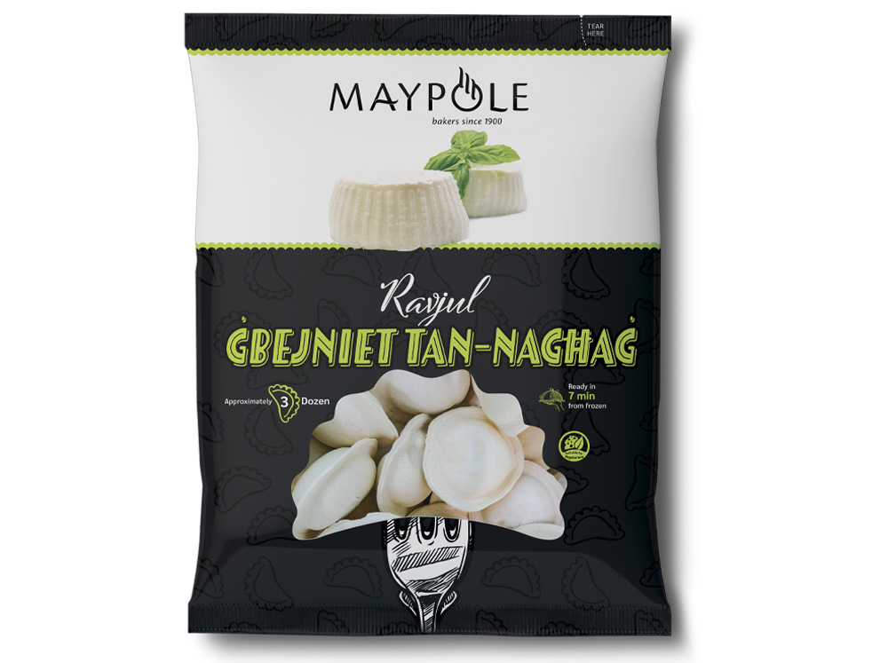 Ġbejniet tan-nagħaġ Ravioli - Maypole